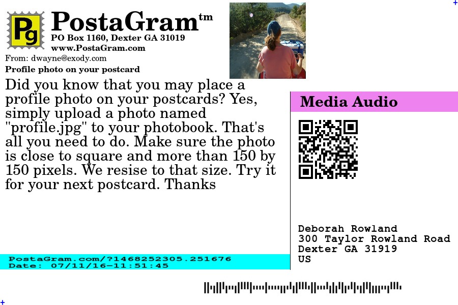 PostaGram - Send Real Paper Postcards from any device